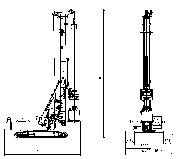 Construction Lifting 190KN Diameter 1800mm Rotary Drilling Rigs