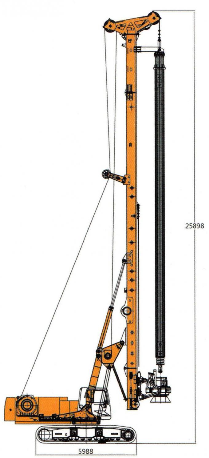 100m Deep Hole Rotary Foundation Drill Rig TR368HW