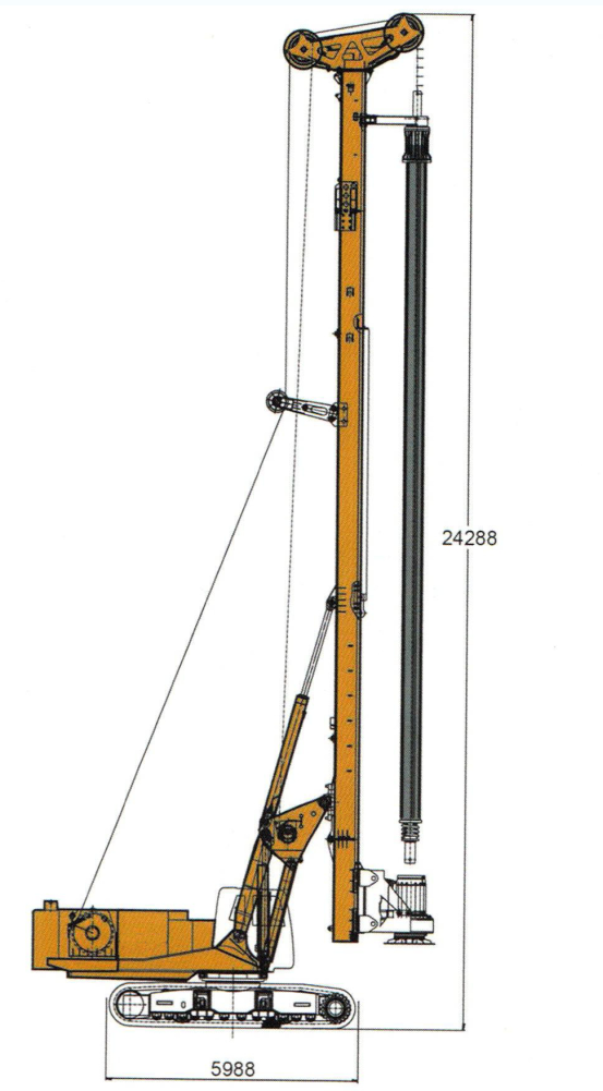 Classic TR308H Rotary Drilling Rig Machine Medium Sized